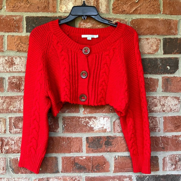 Boden | Sweaters | Boden Red Crop Sweater Womens 4 | Poshmark